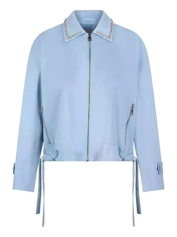Liu Jo Bejewelled Bomber Jacket - Blue