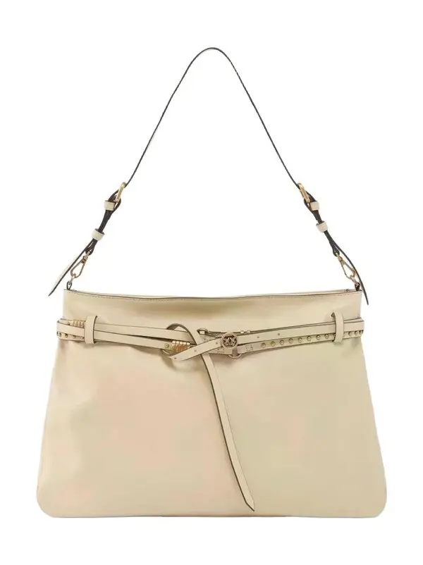 Pinko Studded Embellished Shoulder Bag - Neutrals