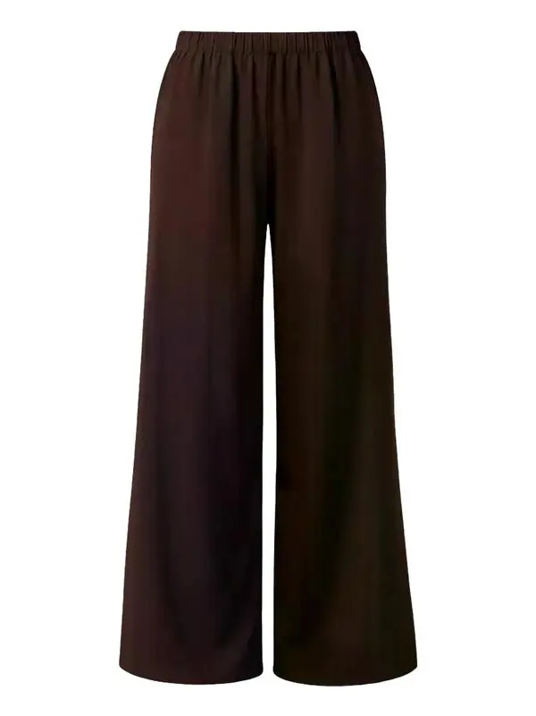 MEIMEIJ Elasticated Wide Leg Trousers - Brown