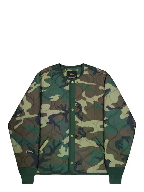 Alpha Industries Camouflage Quilted Jacket - Green