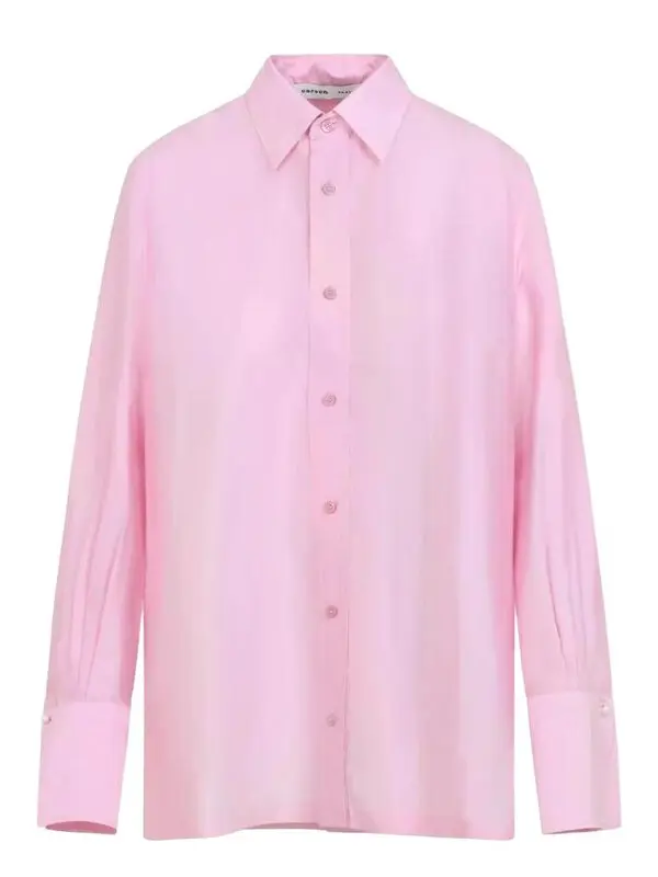 Carven Button-up Silk Shirt - Pink