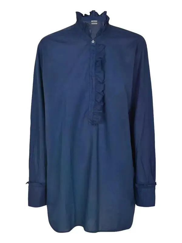 Massimo Alba Ruffled Blouse - Blue
