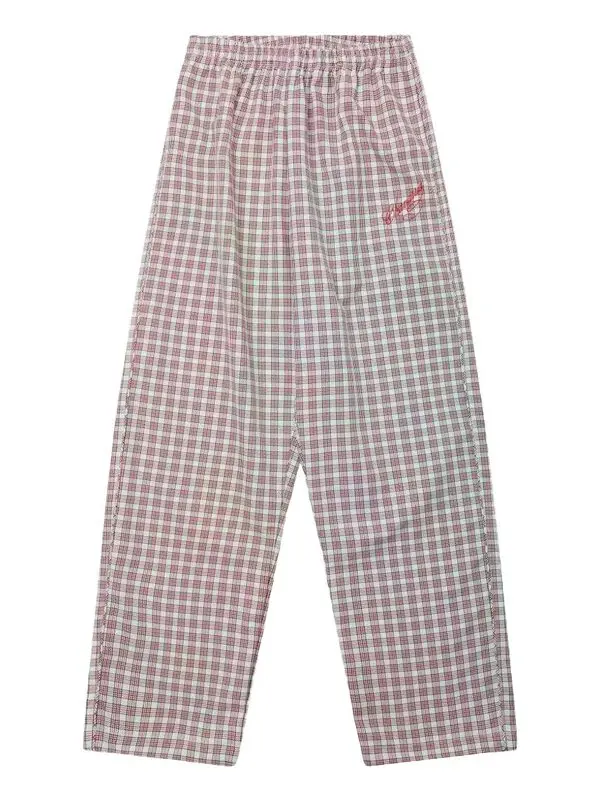 WILLY CHAVARRIA Checked Trousers - White