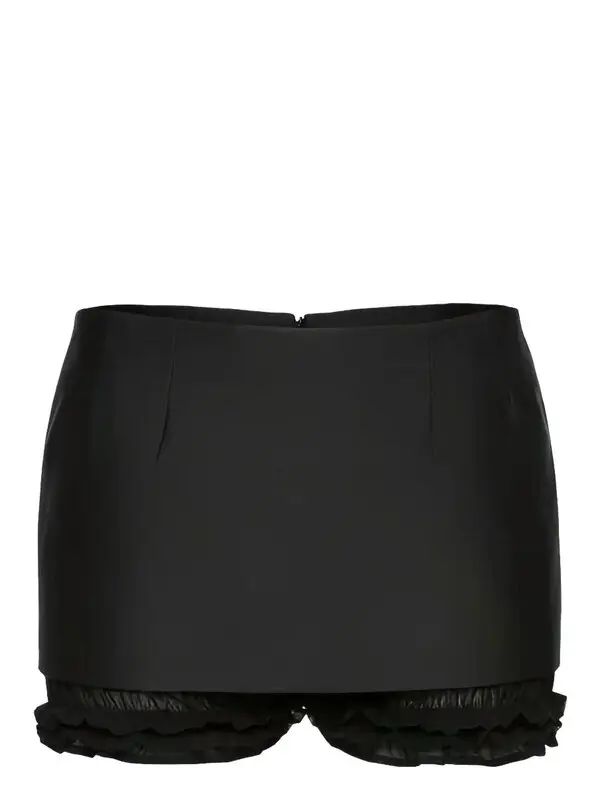 Magda Butrym Layered Mini Skirt Shorts - Black