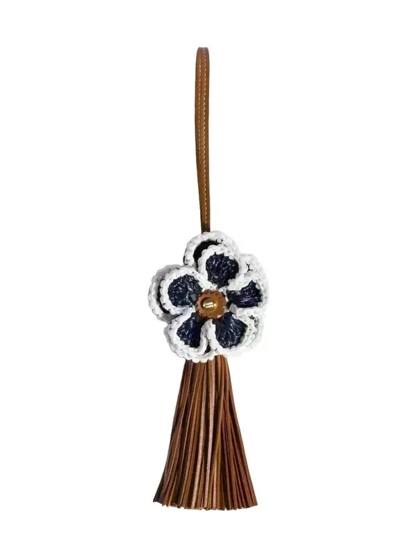 Miu Miu Leather And Raffia-effect Yarn Trick - Brown