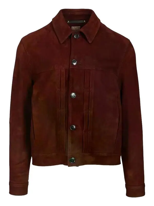 Paul Smith Suede Trucker Jacket - Brown