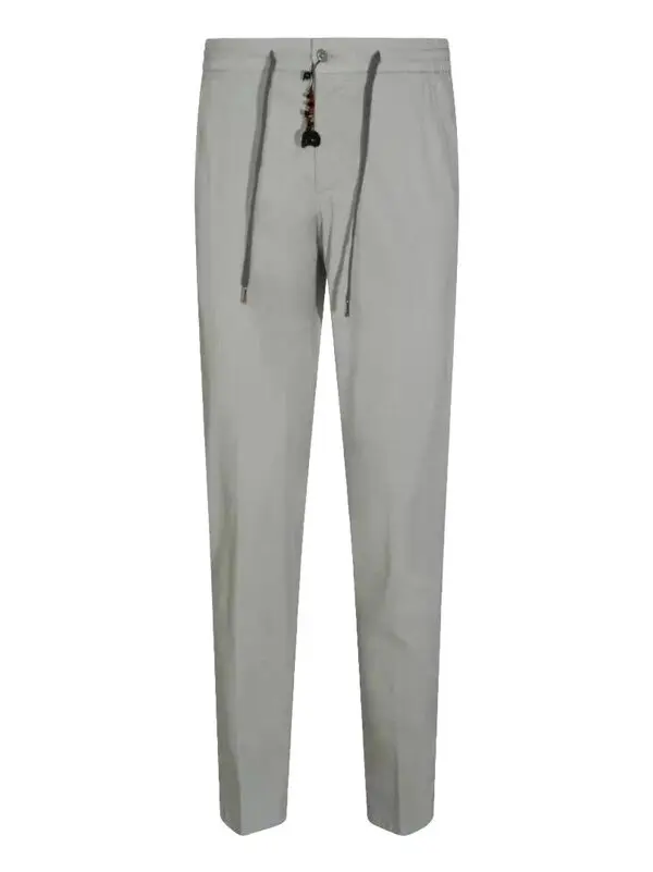Marco Pescarolo Caracciolo Drawstring-detail Cotton Trousers - Grey