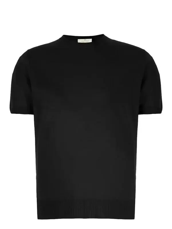PANICALE Short-sleeve Silk T-shirt - Black