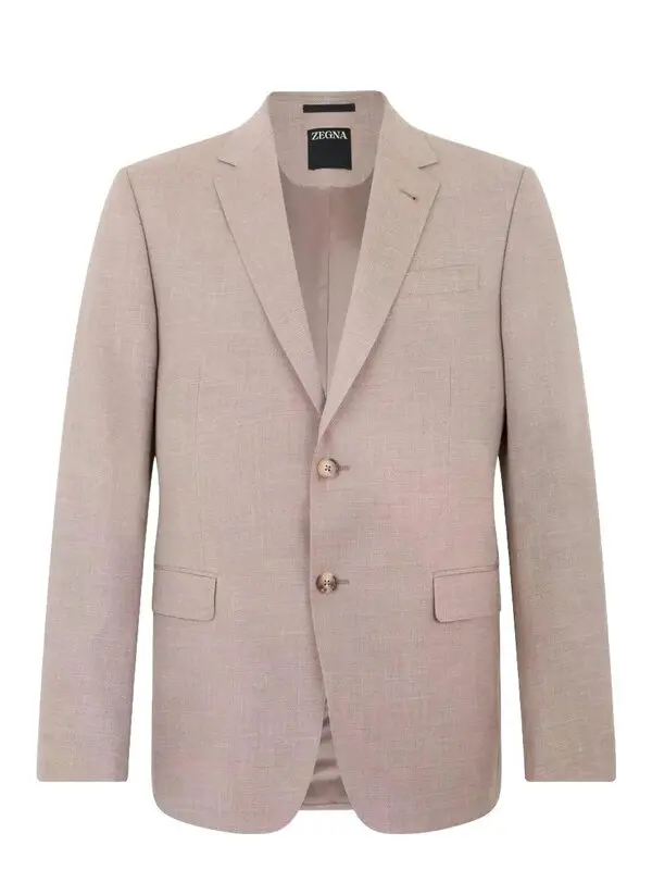 Zegna Single-breasted Blazer - Neutrals