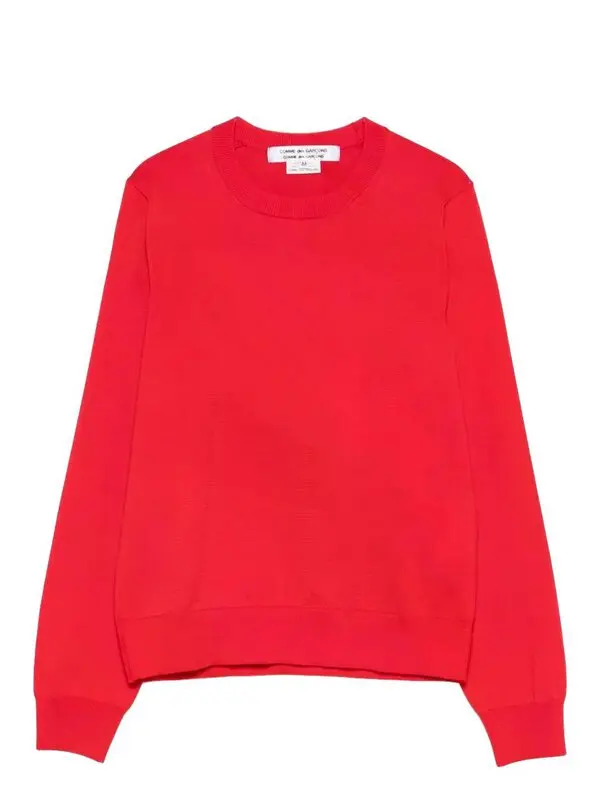 Comme Des Garçons Ribbed Crewneck Sweater - Red