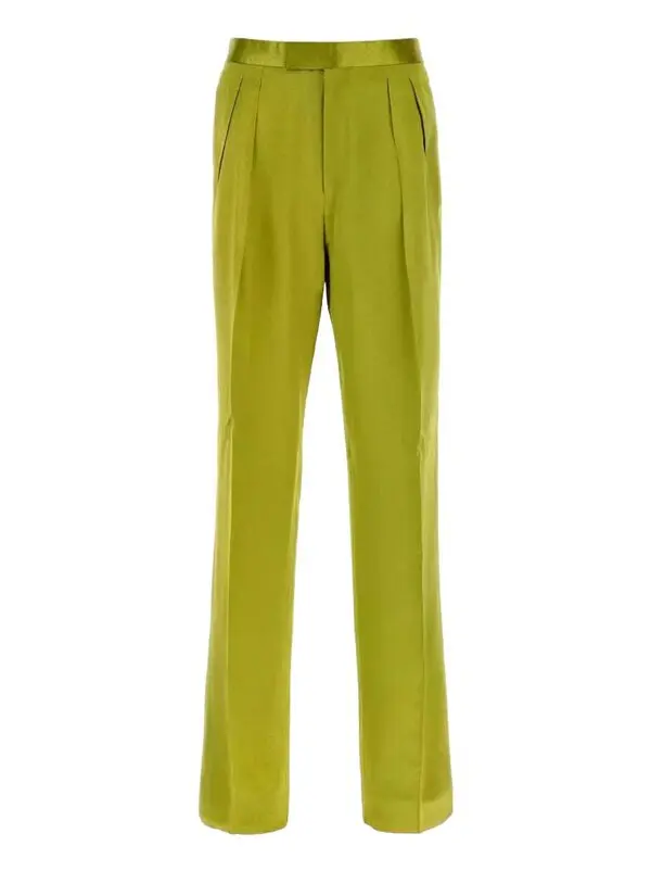 TOM FORD Satin Trousers - Green