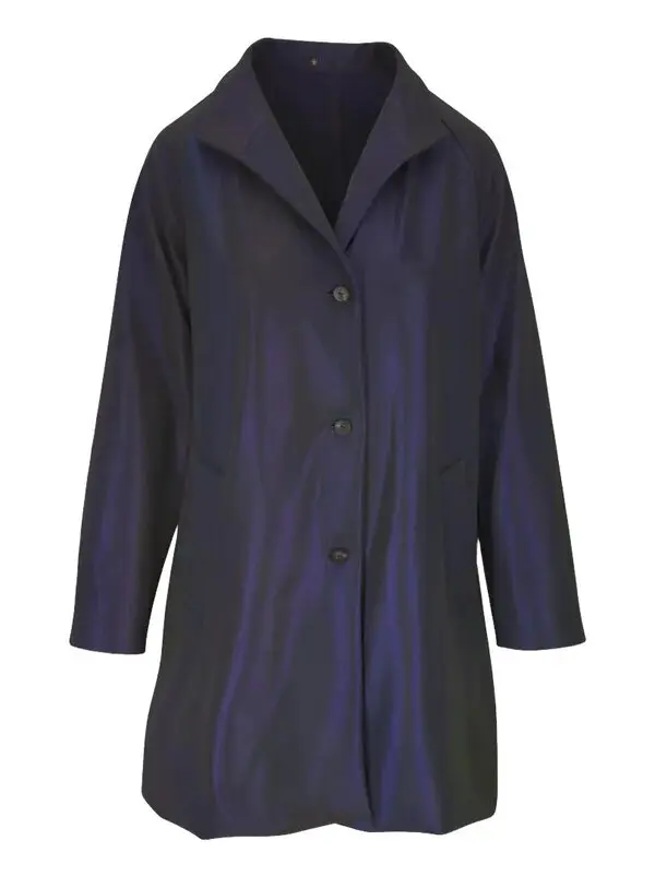 PETER COHEN Buttoned Coat With Flap Pockets - Purple