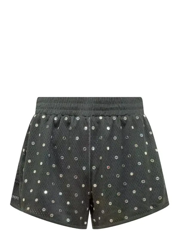 Pinko Mesh Strass Shorts - Black
