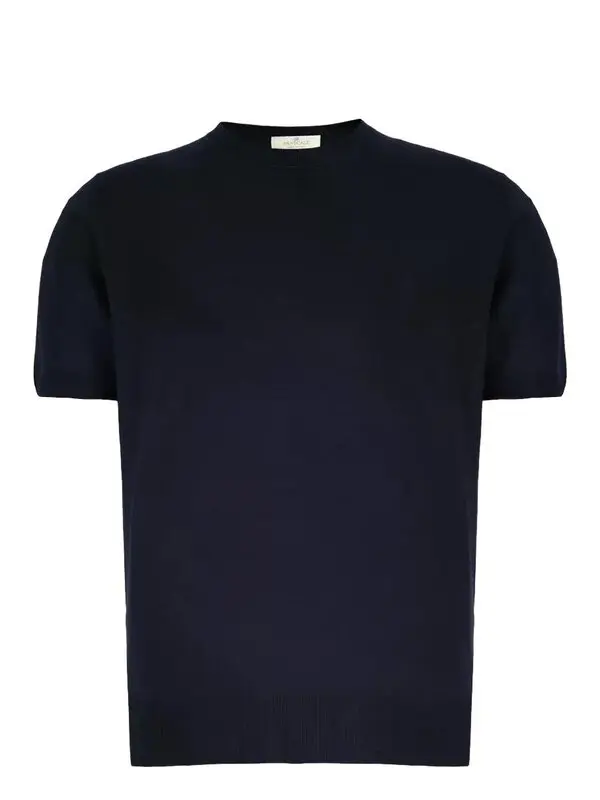 PANICALE Short-sleeve Silk T-shirt - Blue