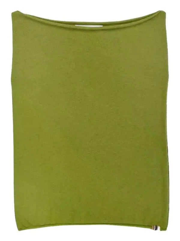 EXTREME CASHMERE X Breeze Boat-neck Top - Green