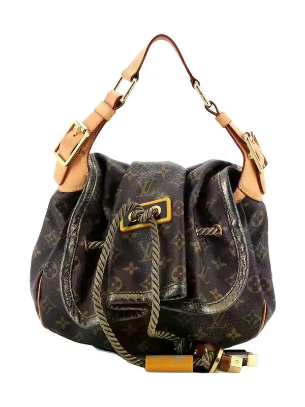 LOUIS VUITTON Kalahari Handbag Monogram Canvas Pm Hobo Bag - Brown