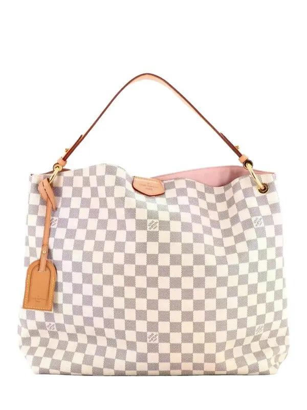 LOUIS VUITTON Graceful Handbag Damier Mm - White