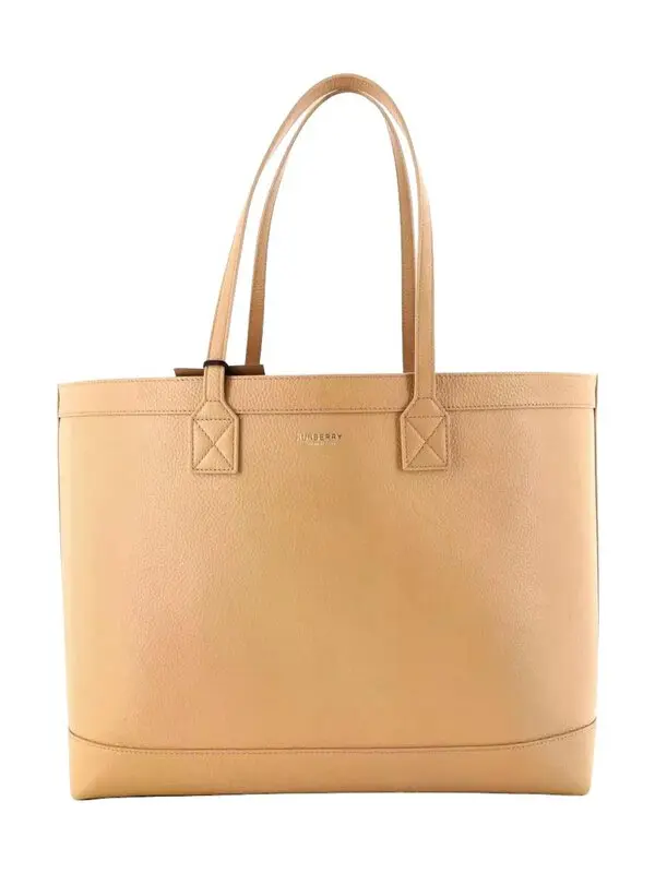 Burberry London Leather Medium Tote Bag - Neutrals