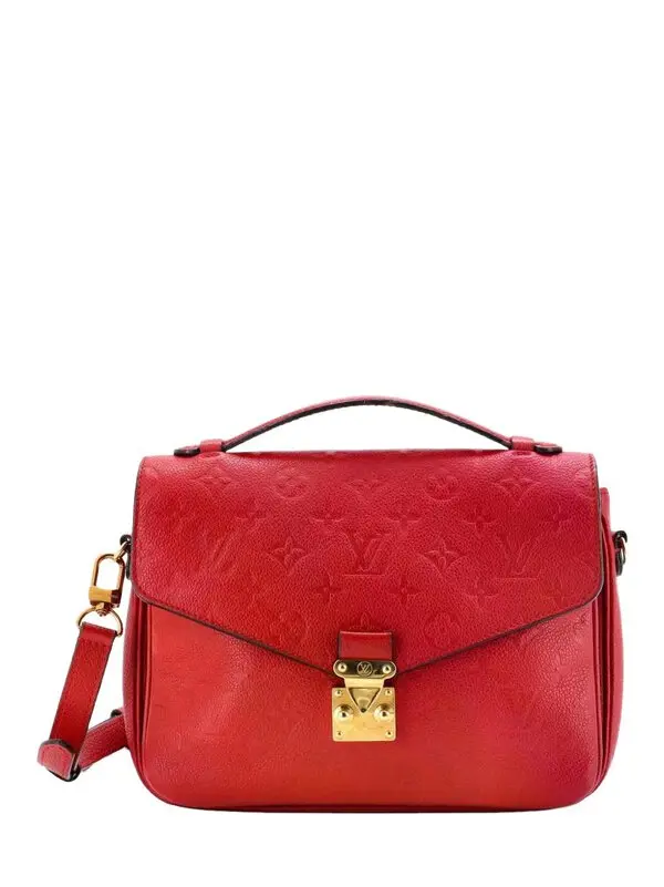 LOUIS VUITTON Pochette Metis Monogram Empreinte Leather Crossbody Bag - Red