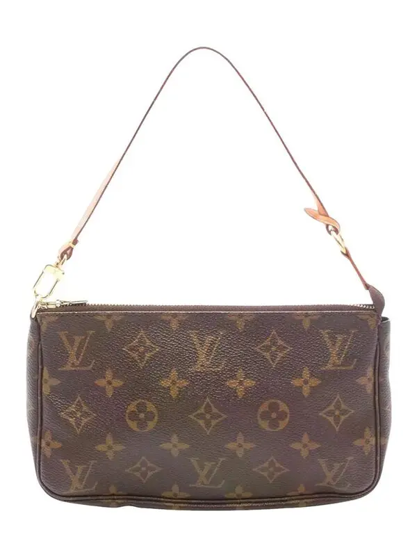 LOUIS VUITTON 2000 Monogram Pochette Accessoires Shoulder Bag - Brown