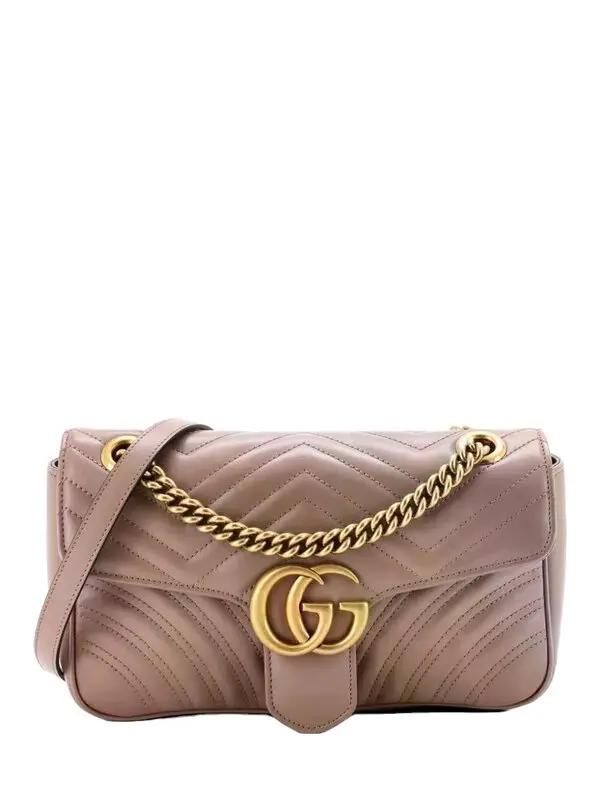 Gucci Gg Marmont Matelassé Leather Medium Shoulder Bag - Neutrals