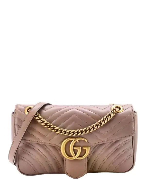 Gucci Gg Marmont Matelassé Leather Medium Shoulder Bag - Neutrals