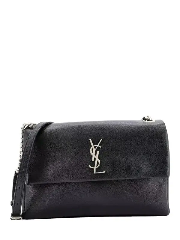 Saint Laurent West Hollywood Leather Medium Crossbody Bag - Black
