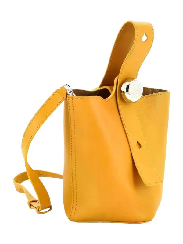 Loewe Pebble Leather Bucket Bag - Yellow