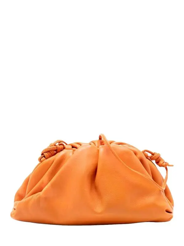 Bottega Veneta Lambskin Mini Pouch Crossbody Bag - Orange