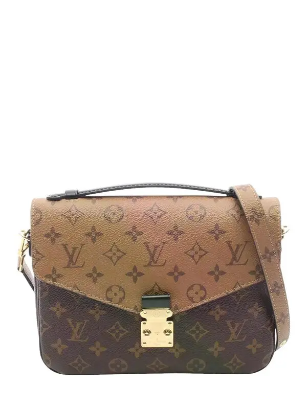 LOUIS VUITTON 2020 Monogram Reverse Pochette Metis Satchel - Brown