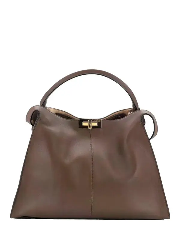 Fendi Peekaboo X-lite Large Satchel - Brown