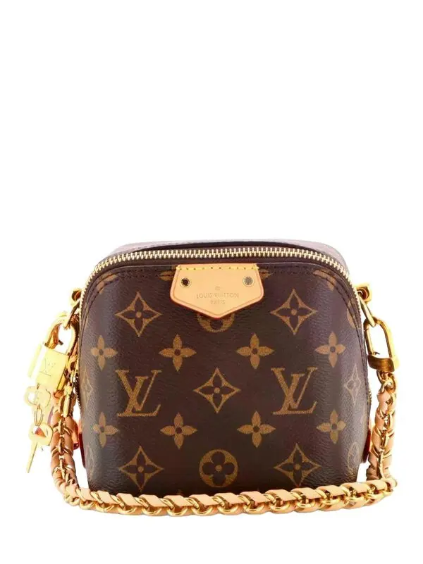 LOUIS VUITTON Just In Case Shoulder Bag Monogram Coated Canvas - Brown