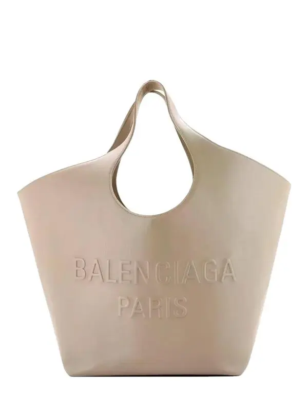 Balenciaga Mary Kate Leather Medium Tote Bag - Neutrals