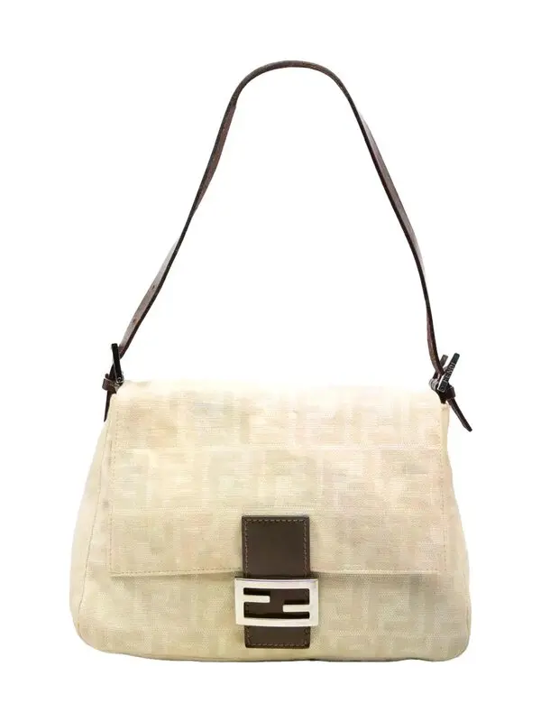 Fendi 2000-2010 Zucca Canvas Mamma Forever Shoulder Bag - Brown