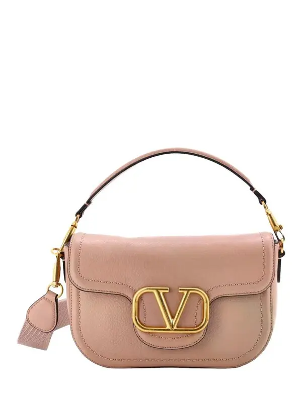 Valentino Garavani Alltime Leather Crossbody Bag - Neutrals