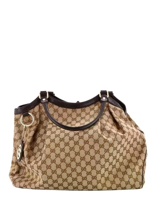 Gucci Sukey Gg Canvas Large Tote Bag - Brown