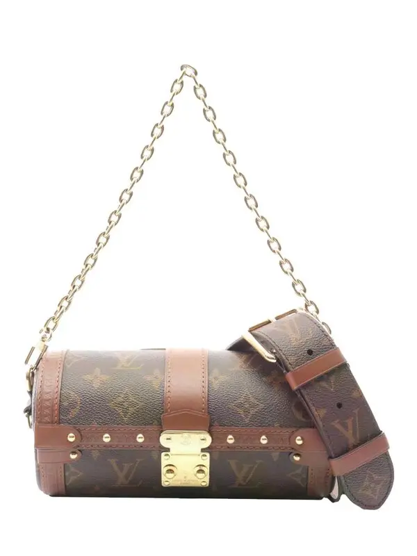 LOUIS VUITTON 1990-2010 Monogram Papillon Trunk Satchel - Brown