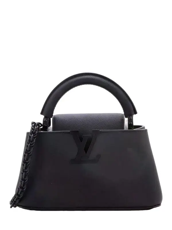 LOUIS VUITTON Capucines East West Mini Bag - Black