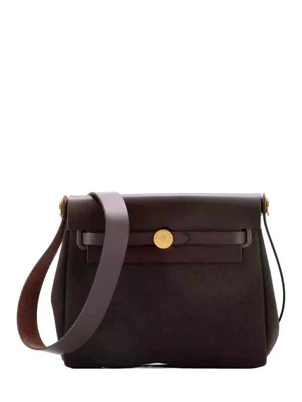 Hermès Herbag Zip Toile And Leather 20 Shoulder Bag - Brown