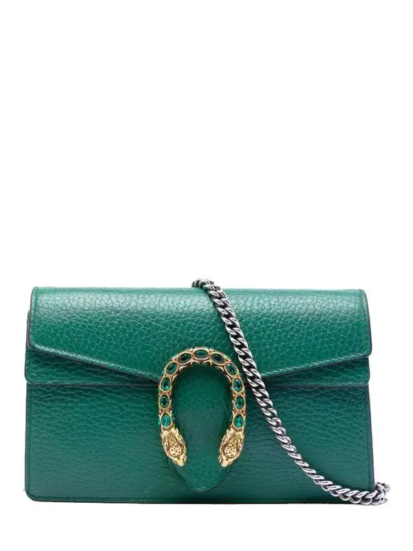 Gucci 2016-2026 Mini Leather Dionysus Crossbody Bag - Green