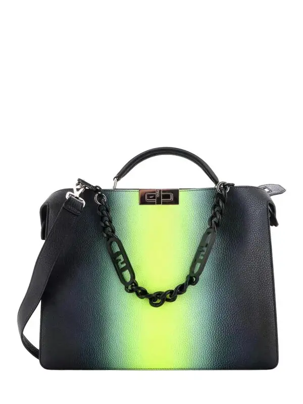 Fendi X Marc Jacobs Peekaboo Iseeu Gradient Leather Shoulder Bag - Black