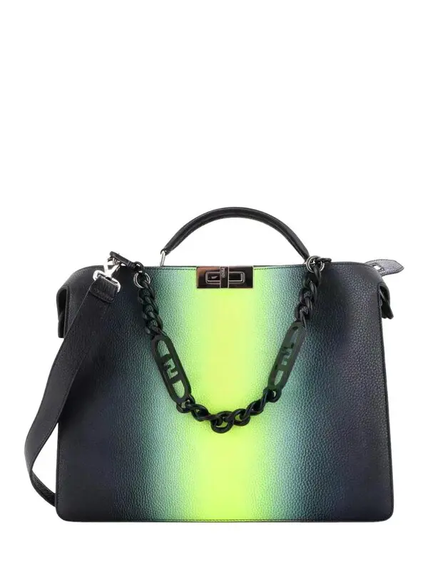 Fendi X Marc Jacobs Peekaboo Iseeu Gradient Leather Shoulder Bag - Black