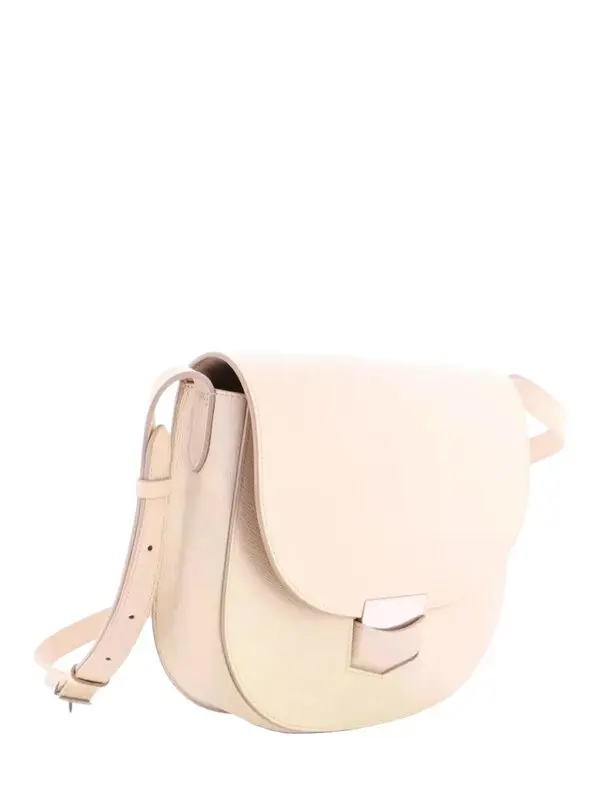 Celine Trotteur Grainy Leather Medium Crossbody Bag - Neutrals