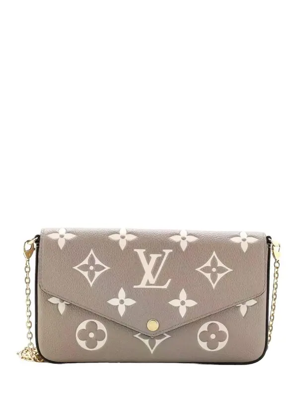LOUIS VUITTON Felicie Pochette Bicolor Monogram Empreinte Giant - Neutrals