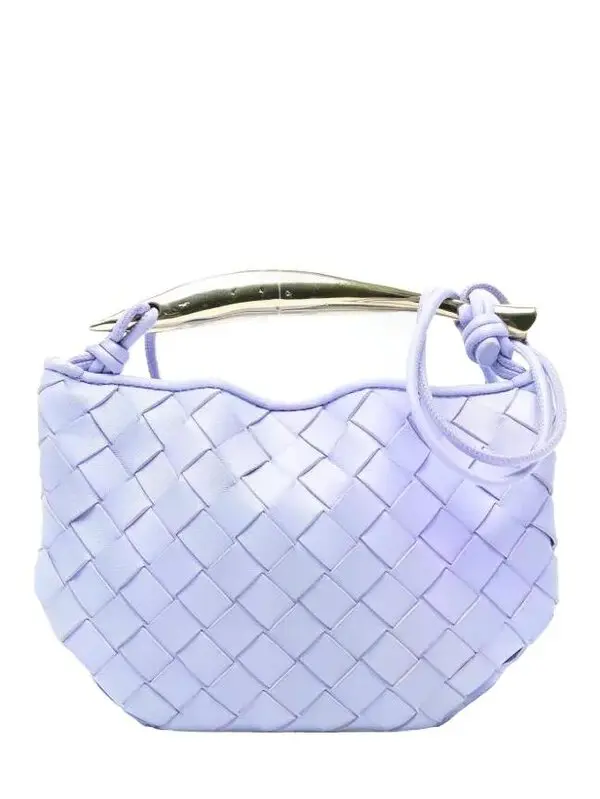 Bottega Veneta 2012-2025 Baby Lambskin Intrecciato Sardine Satchel - Purple
