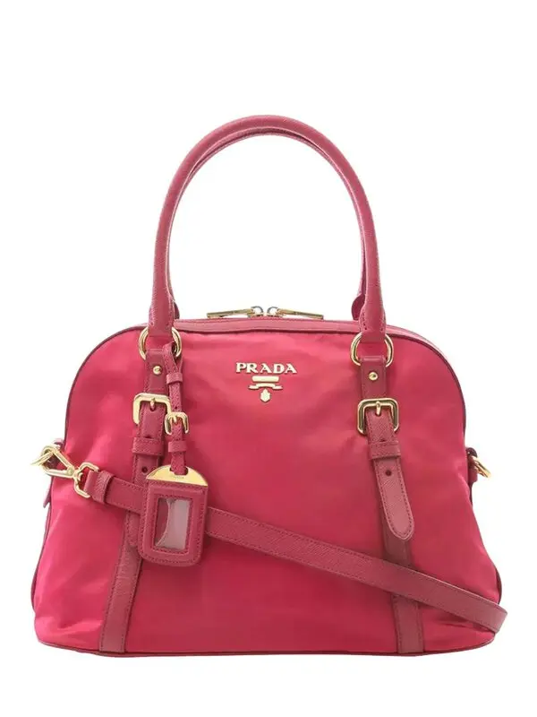 Prada 2010-2026 Tessuto Dome Satchel - Pink