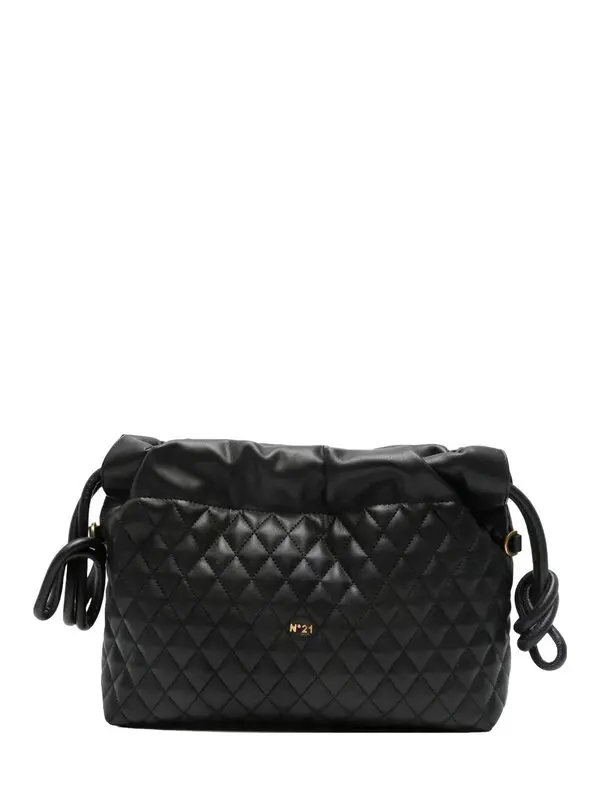 N°21 Eva Quilted Shoulder Bag - Black