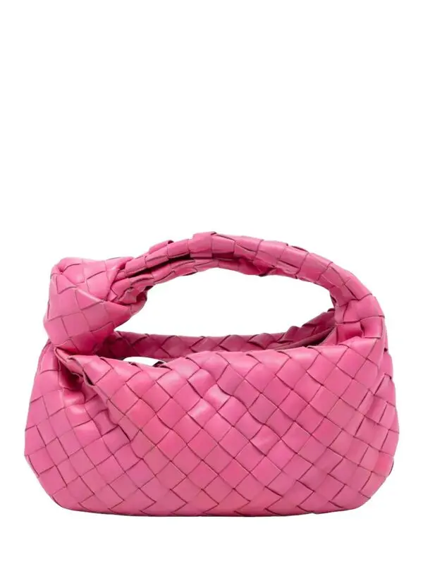 Bottega Veneta Mini Nappa Intrecciato Jodie Hobo Bag - Pink