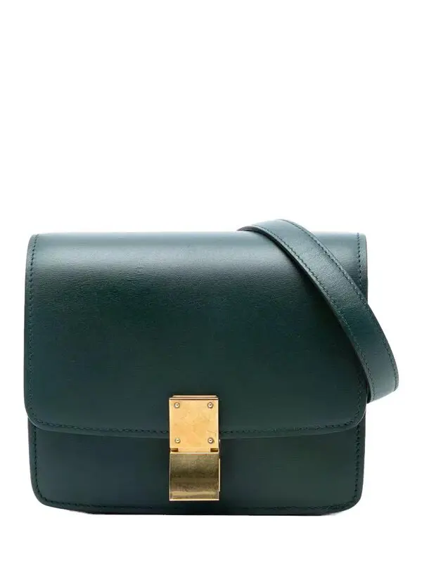 Celine 2018 Small Calfskin Classic Box Crossbody Bag - Green