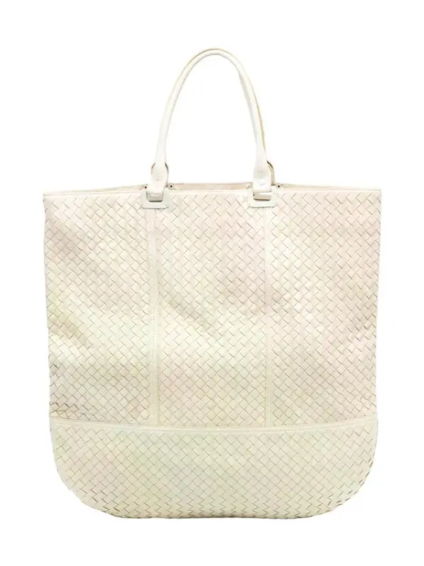 Bottega Veneta Nappa Intrecciato Tote Bag - White